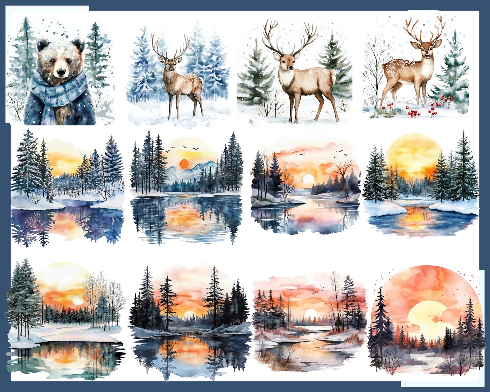 Seasonal Nature Clipart: Woodland Fairy Forests (140 PNG Files ...