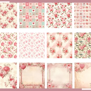 SHABBY LOVE PAPERS - 110 Digital Papers (it's Not a Repeatable Pattern ...