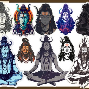 Hindu Gods Stickers: Shiva, Durga, Lakshmi, Vishnu, Ganesha (100 Pc ...