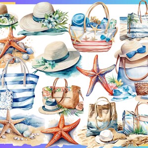 Summer Vibes: 100 PNG, 300 DPI Tropical Beach Designs (commercial Use ...
