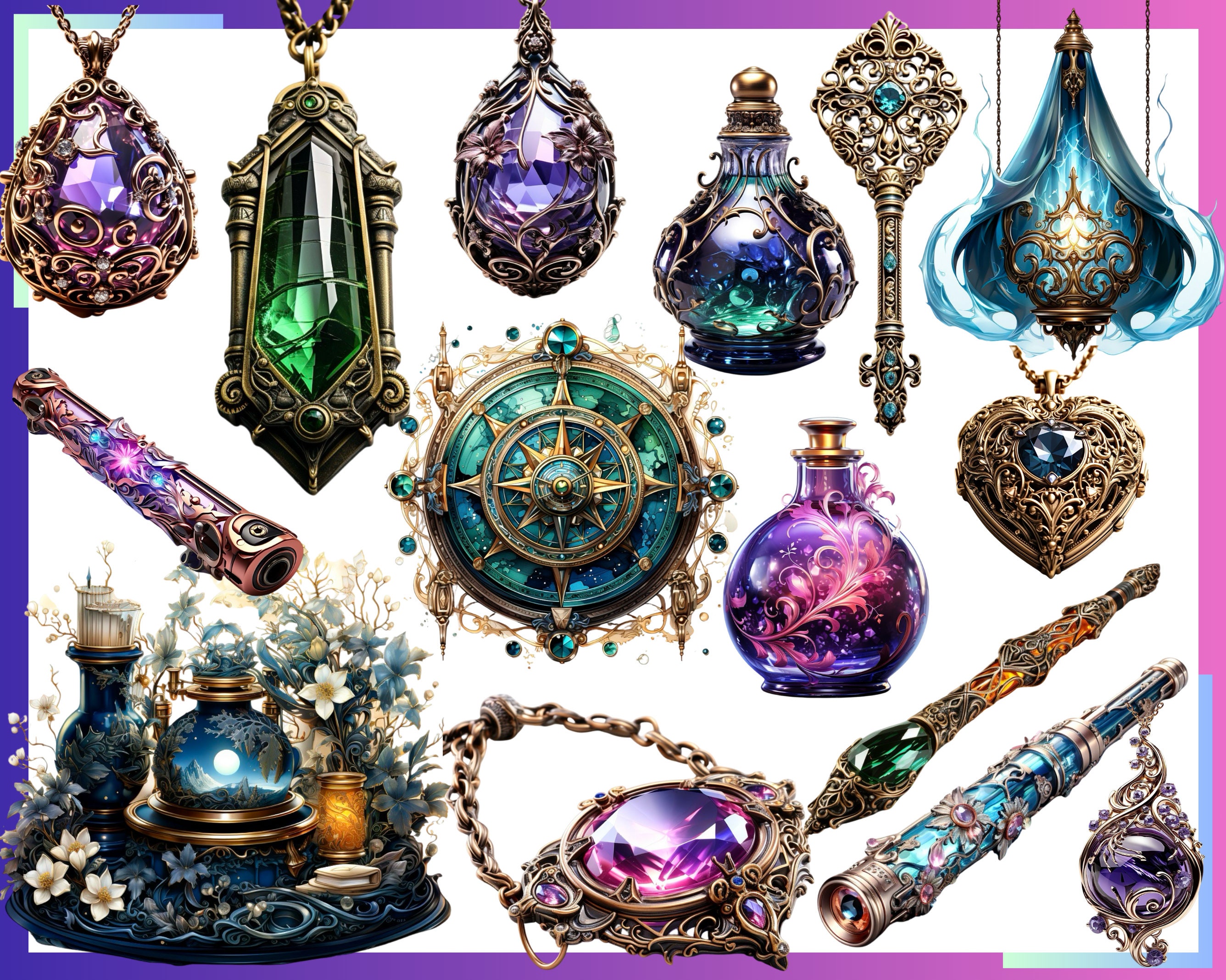 Magic Artifacts Clip Art Bundle: Esoteric Occult PNG (100, 300 Dpi) - Etsy