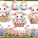 CUTE KAWAII EASTER - 100 Watercolor Clip Arts (transparent Background ...