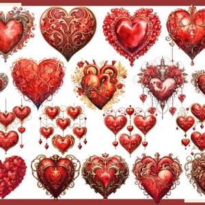 Vintage Valentine's Day Clip Art: 120 PNG, 300 DPI Love Teddy Bear ...