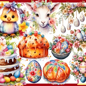 VIVID EASTER - 100 Watercolor Clip Arts (transparent Background, 300 ...