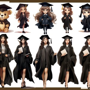 GRADUATION - 100 Watercolor Clip Arts (png, 300 Dpi, Owl, Cute ...
