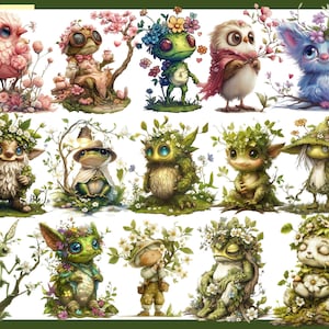 Fairy Spring Clipart: 100 Floral Garden PNG Images (digital Download ...