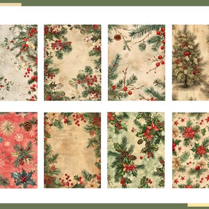 Vintage Christmas Digital Paper: 100 Winter Holiday Designs (300 Dpi ...