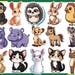 ANIMAL STICKER - 120 Clip Arts (300 Dpi, Cute Animals, Baby Animals ...