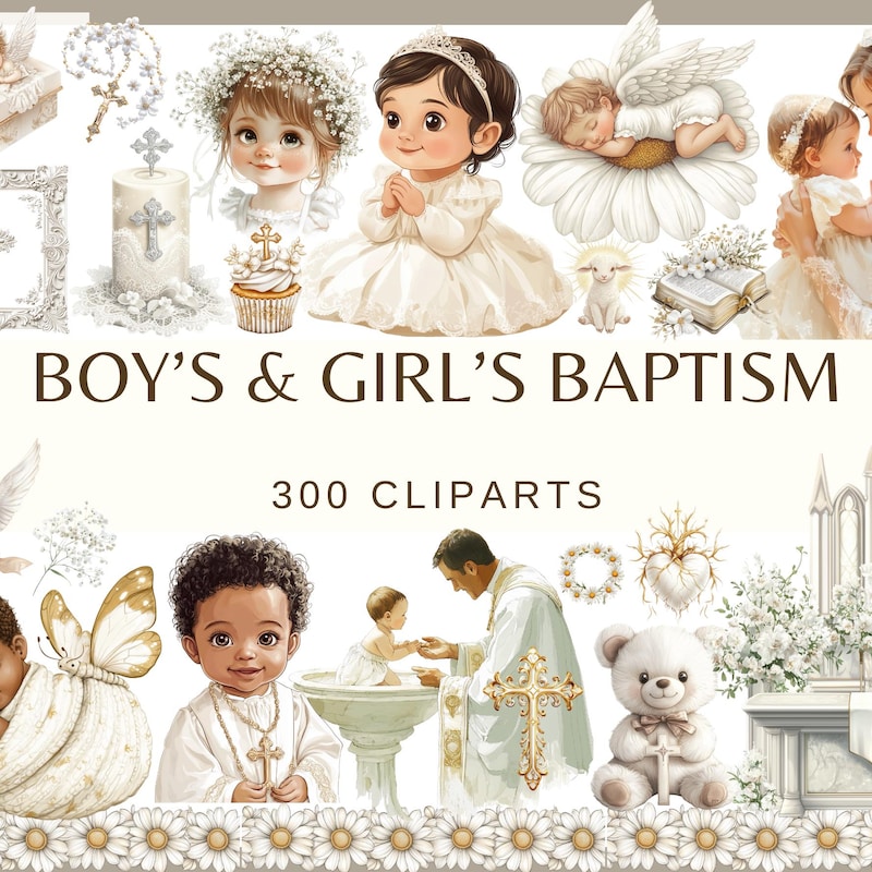 Baptism With Cross Angel - Etsy