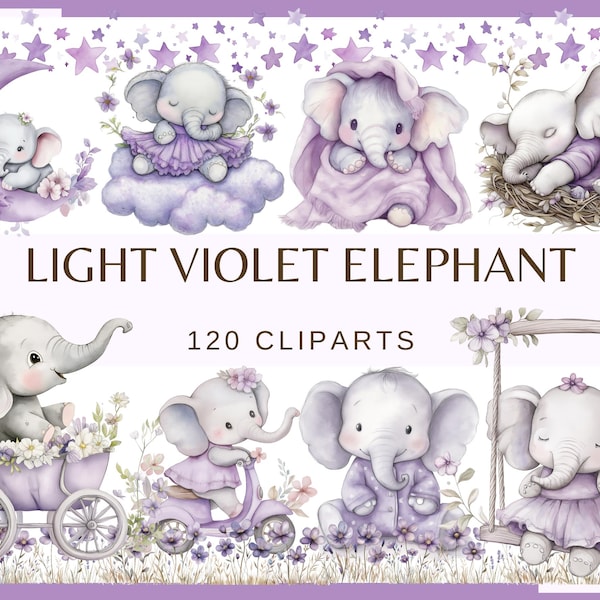 Purple Elephant - Etsy