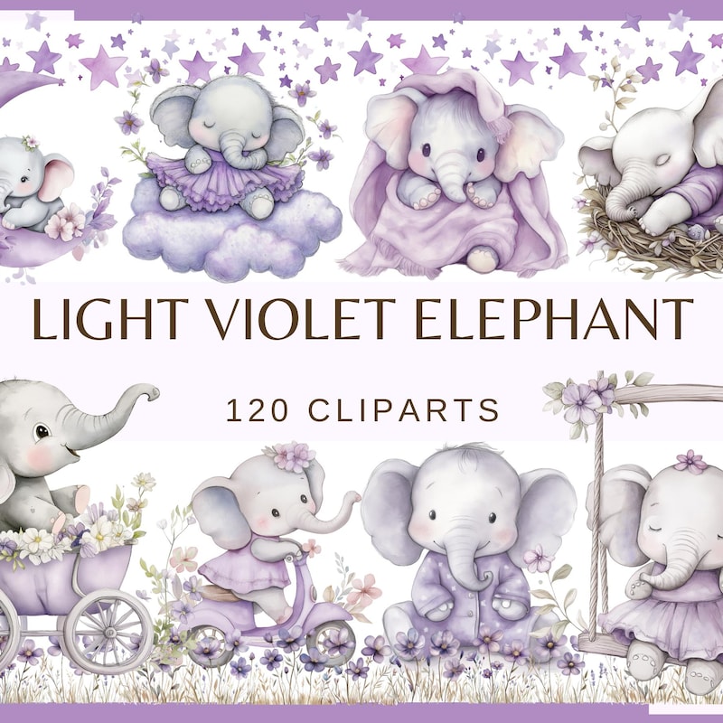 Purple Elephant - Etsy