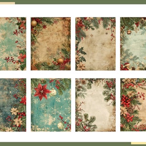 Vintage Christmas Digital Paper: 100 Winter Holiday Designs (300 Dpi ...