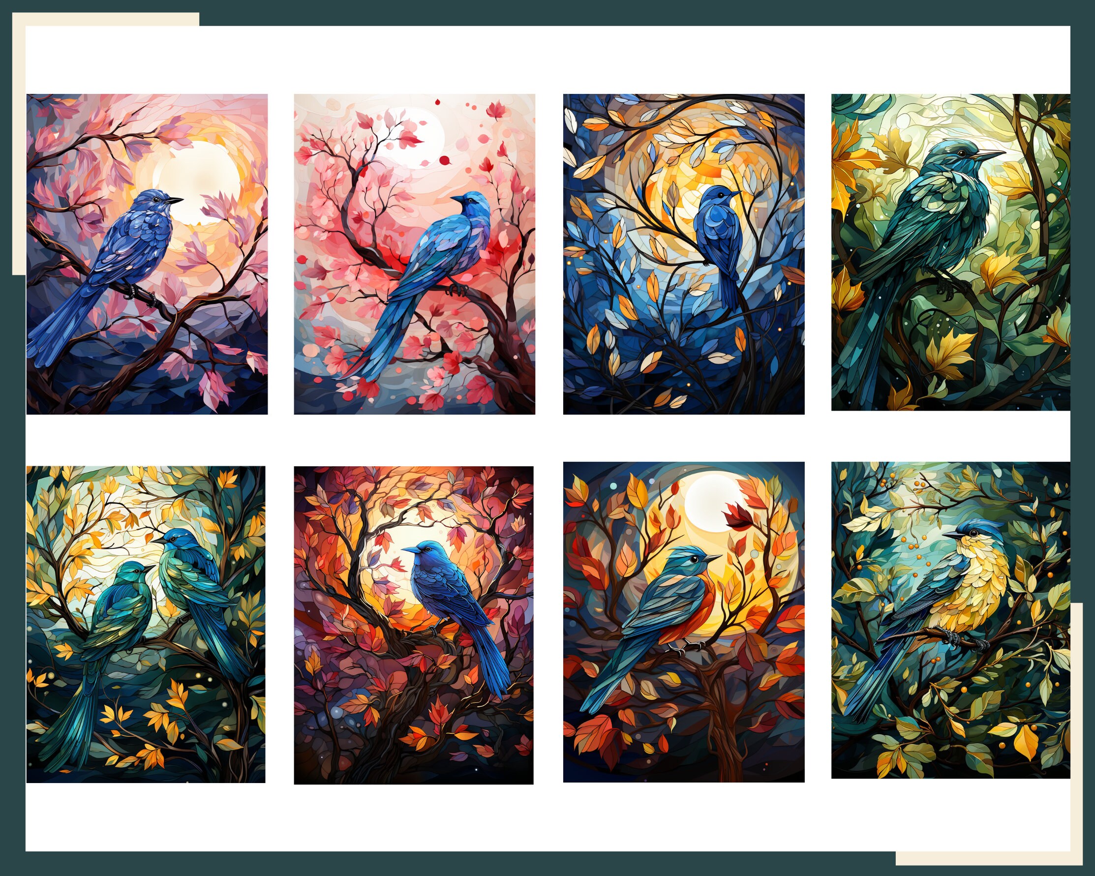 Abstract Trees Art Prints: Commercial Use Digital Paper (300 DPI) - Etsy