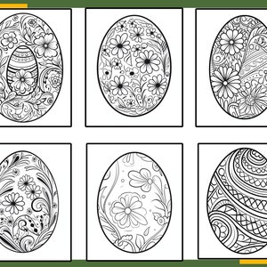 EASTER COLORING PAGES - 100 Pages (spring, Easter Digital Paper ...