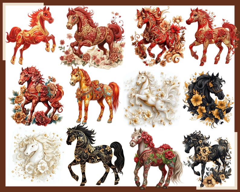 Chinese Horoscope Clip Art: Zodiac Animals (digital Download) - Etsy