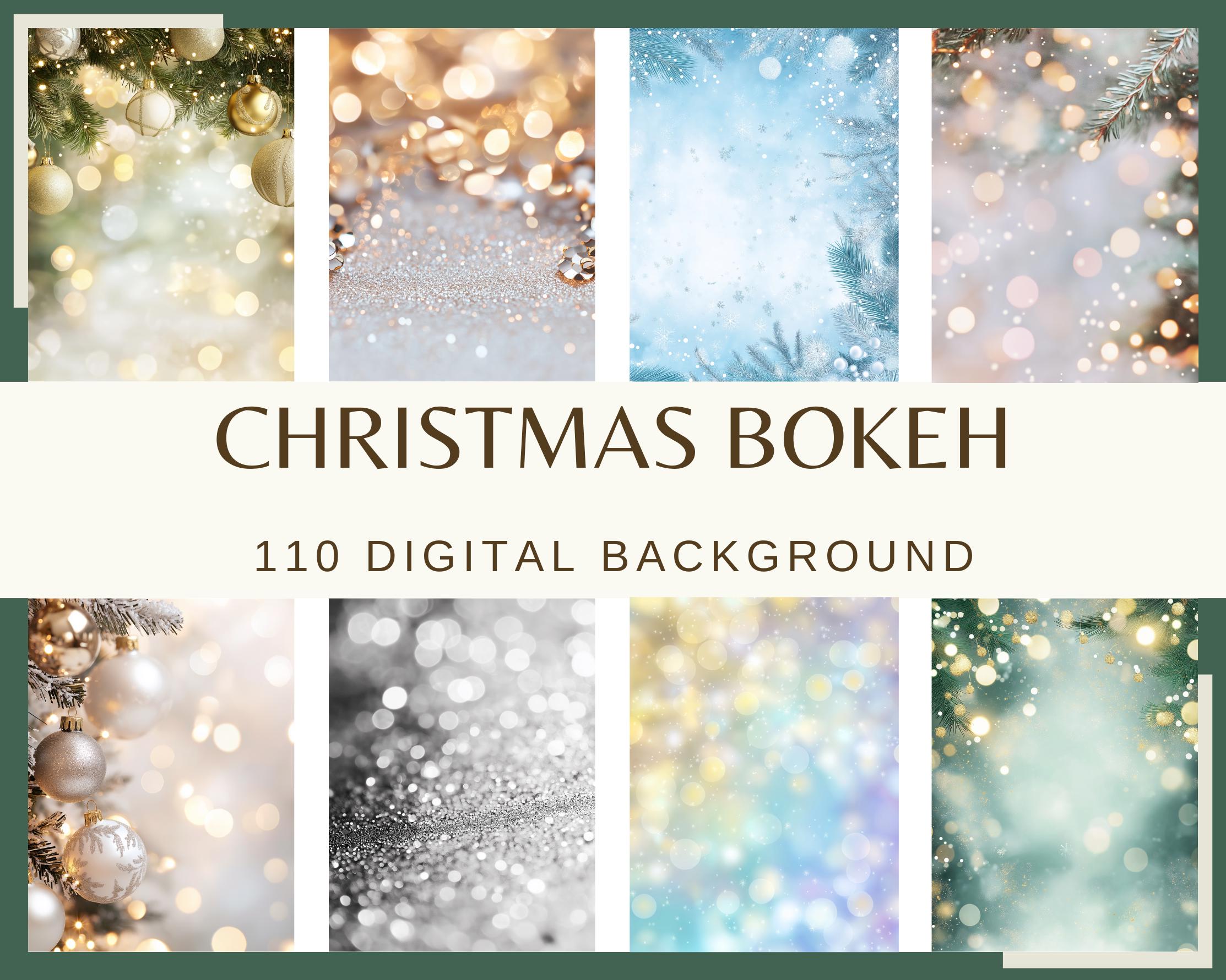 Christmas Bokeh Backgrounds: 110 Digital Papers (PNG) - Etsy