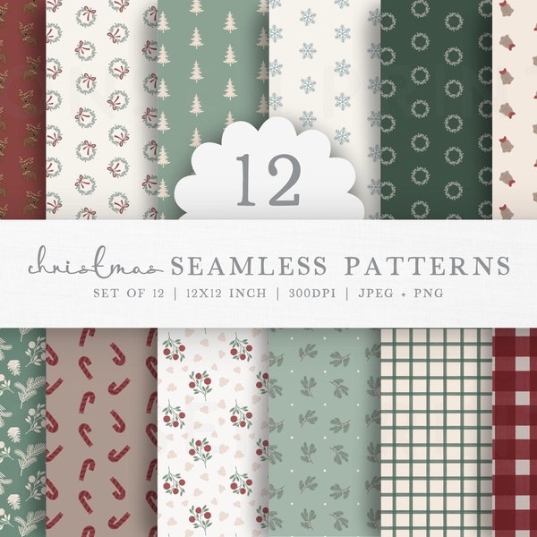 Daisy Seamless Patterns, Set of 4 Repeating Designs, Daisy Digital ...