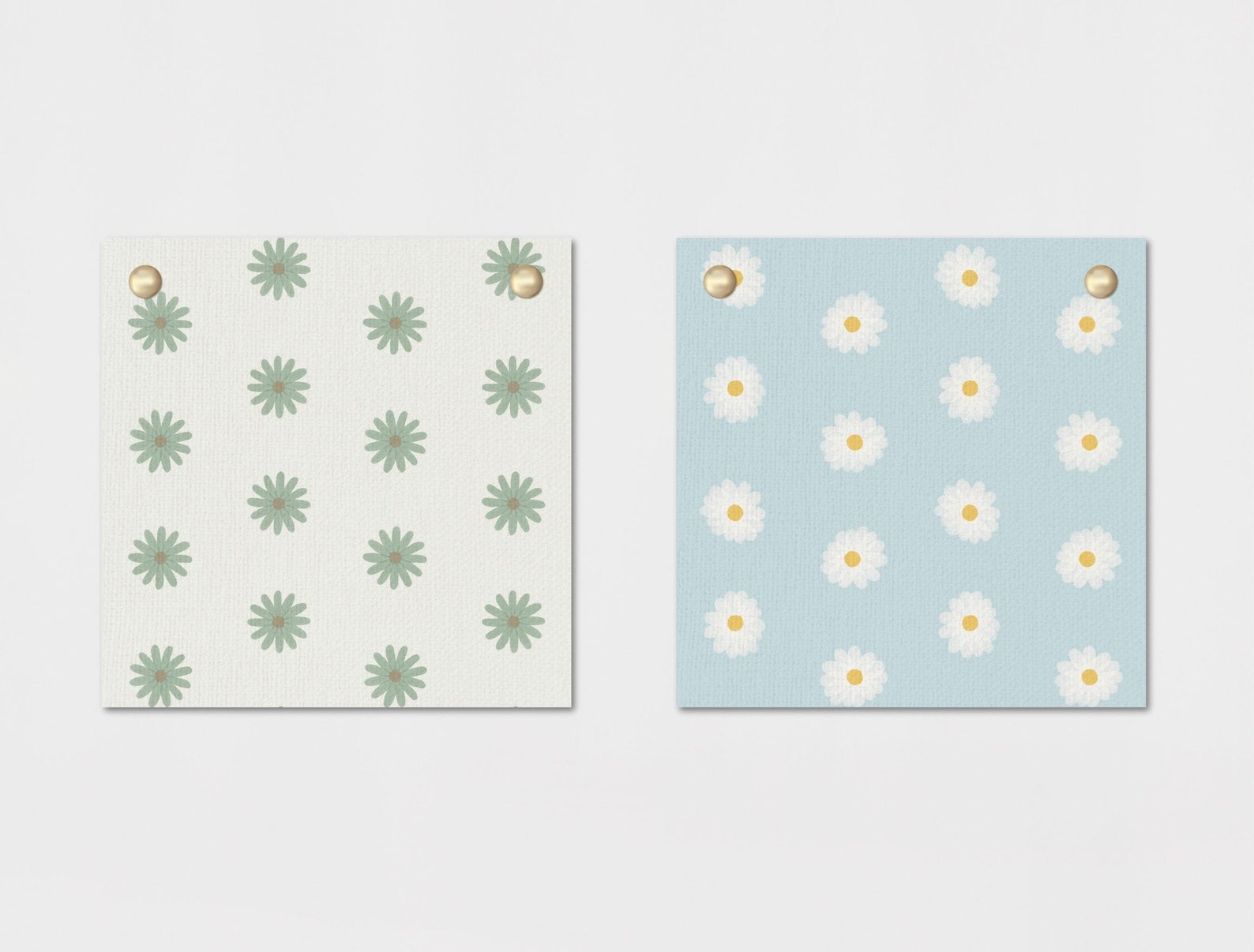 Daisy Seamless Patterns, Set of 4 Repeating Designs, Daisy Digital ...