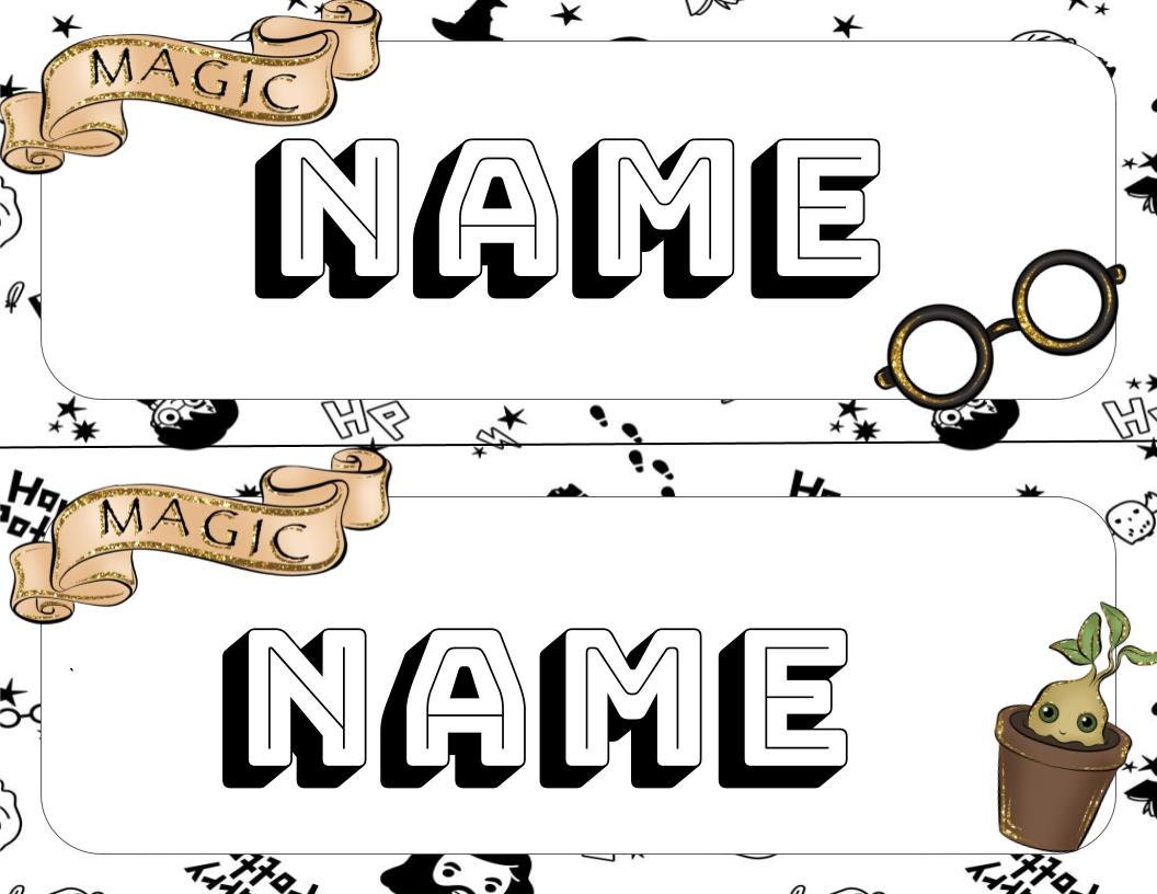 Wizard Themed Editable Name Tags for Classroom - Etsy