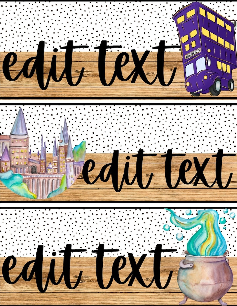 Modern Wizard Classroom Schedule editable - Etsy