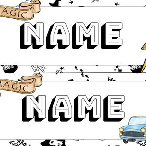 Wizard Themed Editable Name Tags for Classroom - Etsy