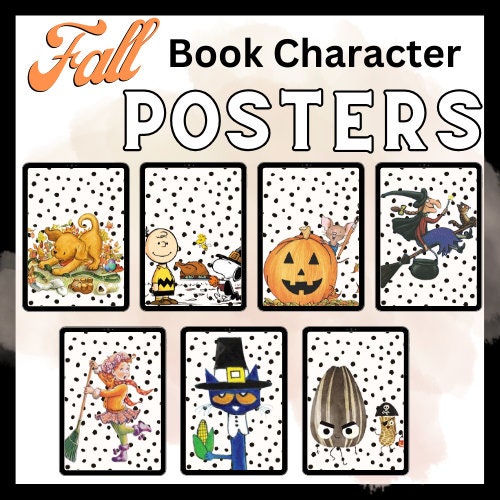 Fall Book Character Posters - Etsy