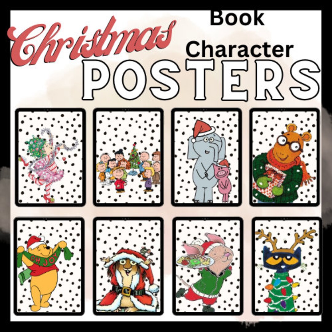 Christmas Book Character Posters (set of 13 Prints) - Etsy