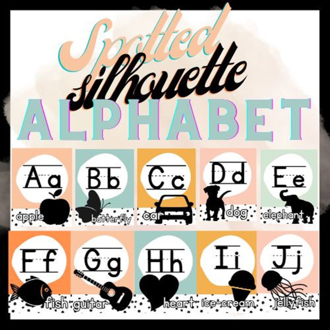 Spotted Silhouette Alphabet Classroom Posters - Etsy