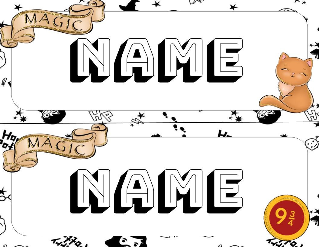 Wizard Themed Editable Name Tags for Classroom - Etsy