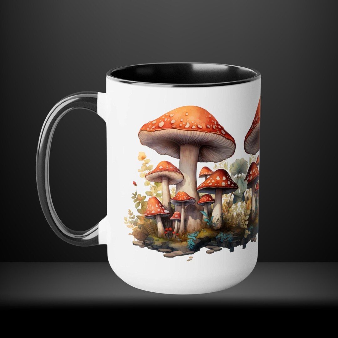 Cottagecore Mushroom Mug, Large Garden Coffee Cup Kitchen Accent, Home ...