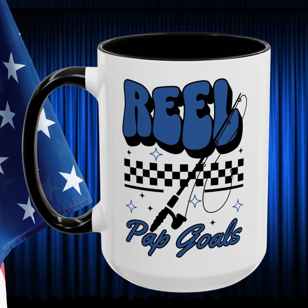 Pap Fishing Coffee Mug, Cute Fisherman Drinkware, Grandfather Retro ...