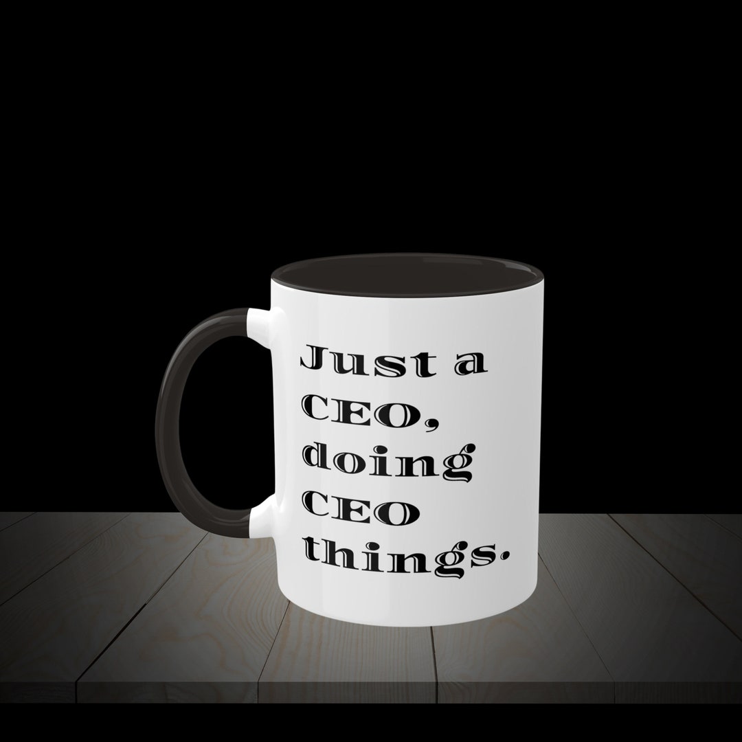 CEO Mug, Funny Boss Joke Coffee Cup, Sarcastic Minimalistic ...