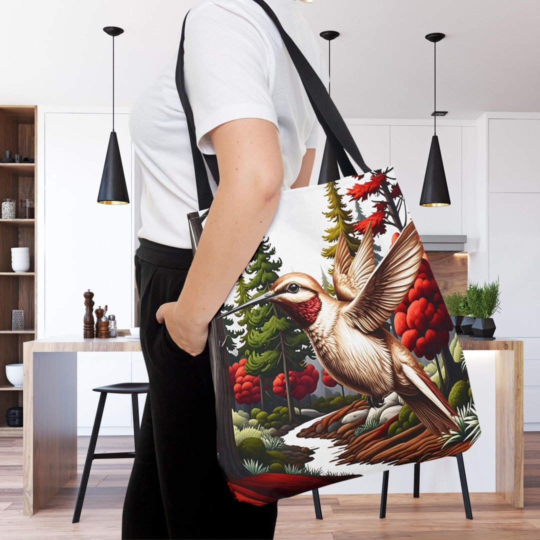 Hummingbird Tote Bag, Birdwatcher Forest Wildlife Nature Lover Party ...