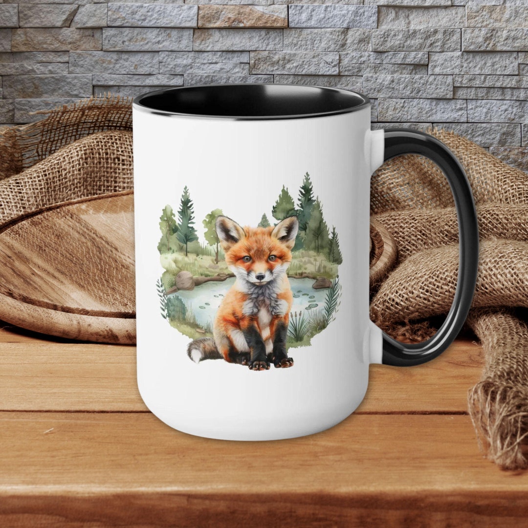 Red Fox Cub Mug Wilderness Wildlife Nature Lover Outdoorsman Forest ...