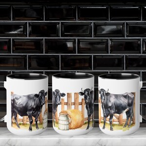 Bull Mug, Large Rustic Countrycore Barn Animal Dinnerware, Farmhouse ...