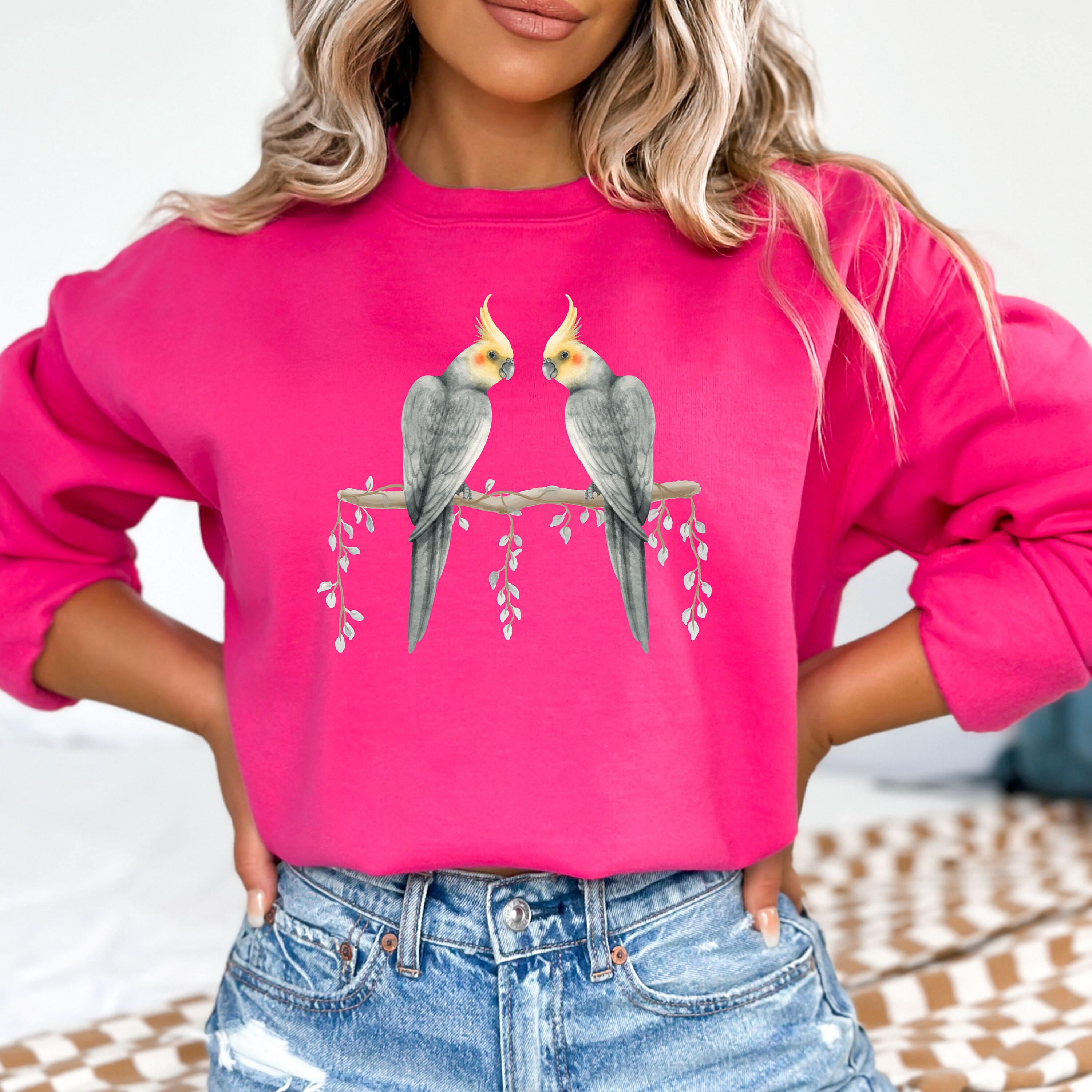 Cockatiels Sweatshirt, Bird Lover Gift Idea, Bird Shirt for Women ...