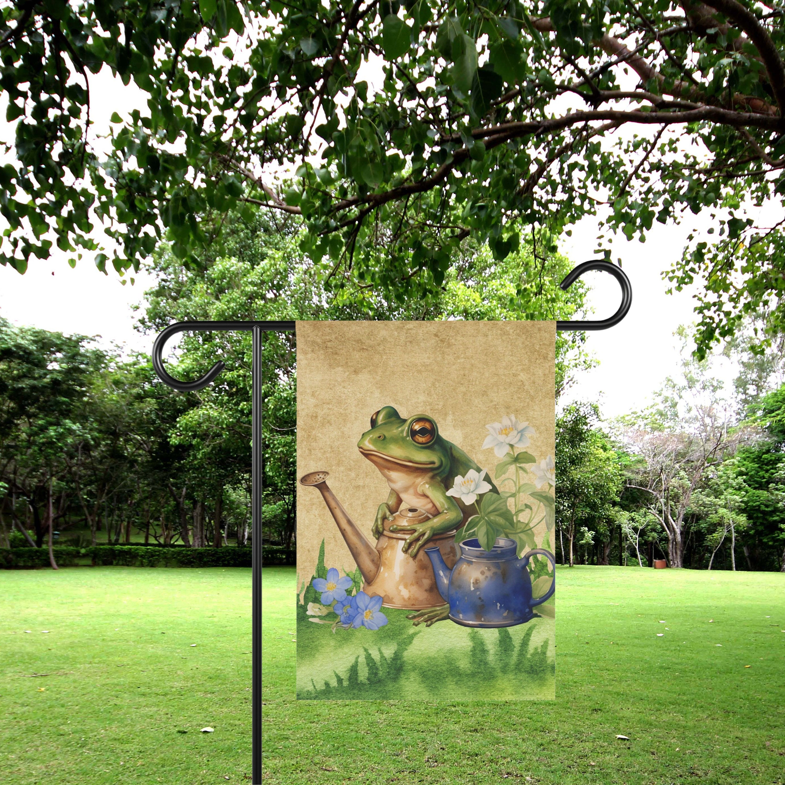 Cottagecore Frog Gardener Yard Flag, Outdoor Vintage Aesthetic ...