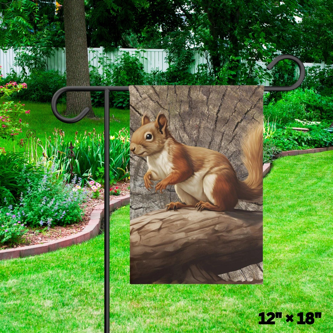 Cottagecore Squirrel Garden Flag, Vintage Cottage Core Aesthetic ...
