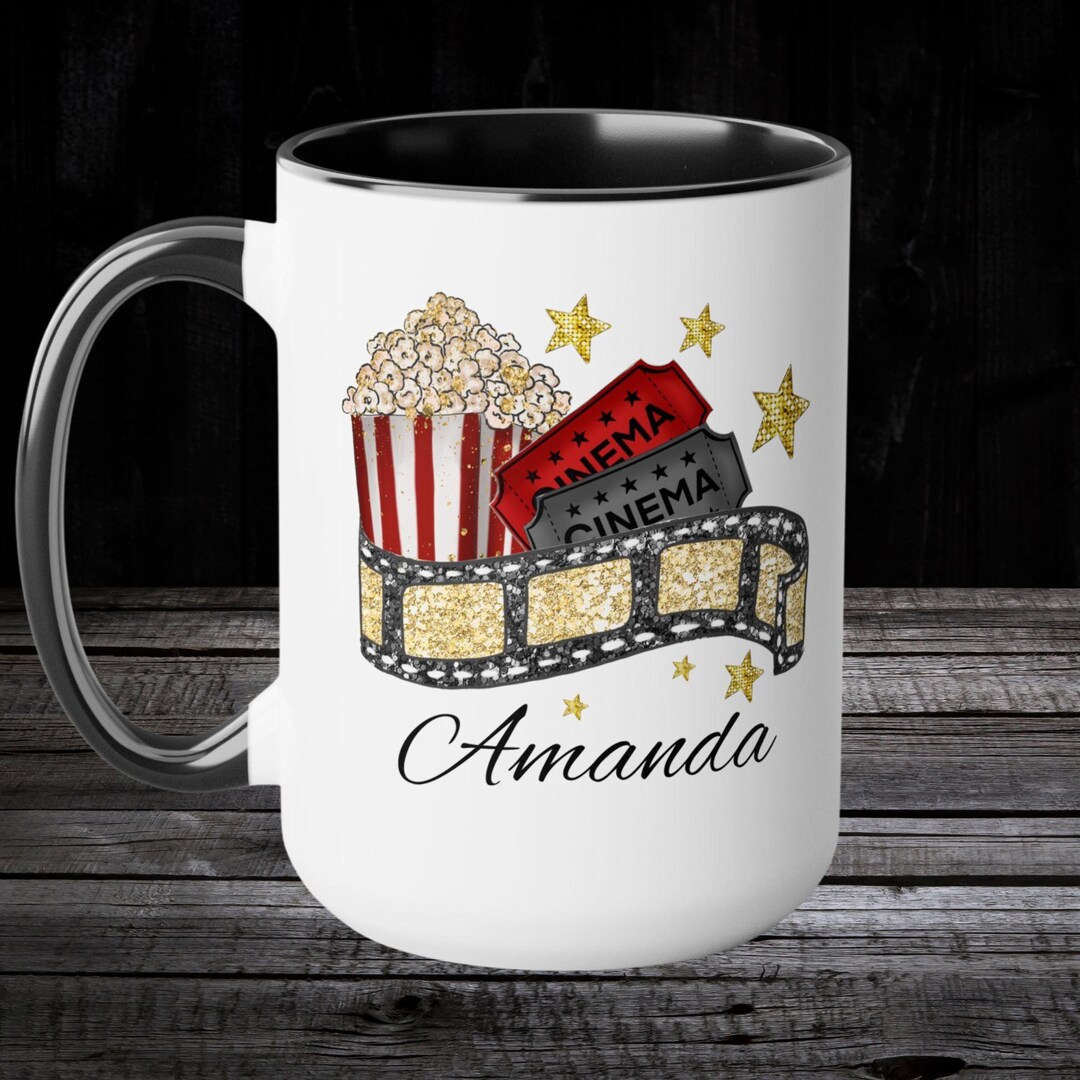 Personalized Movie Mug Family Movie Date Night Party Favor Large Coffee ...