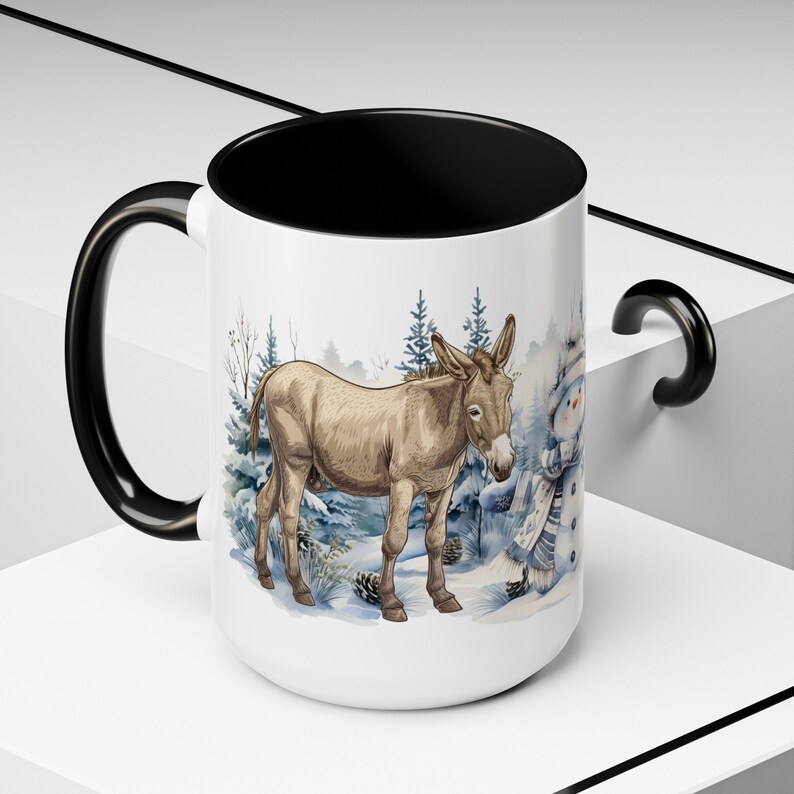 Donkey Blue Christmas Mug, Country Western Vintage Aesthetic Jackass ...