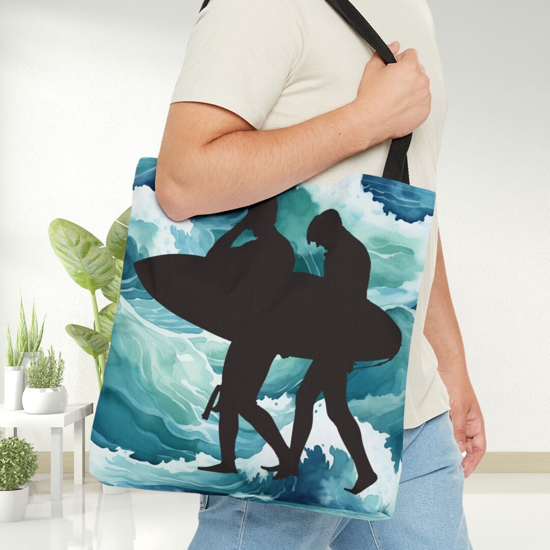 Ocean Surfer Tote Bag, Surfboard Travel Bag Gift for Him, Travel Bag ...