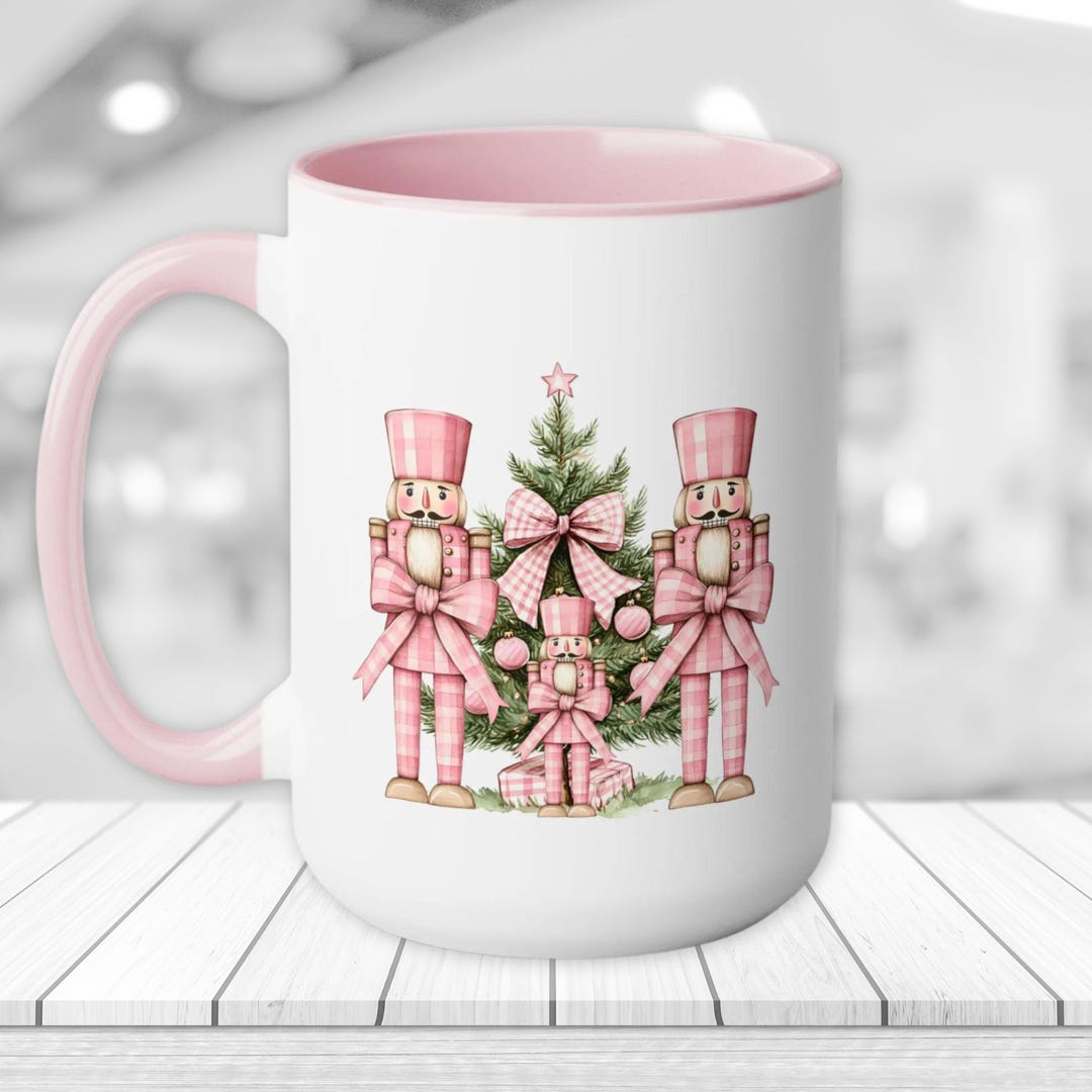 Nutcracker Christmas Coffee Mug Pink Coquette Tree Holiday Drinkware ...