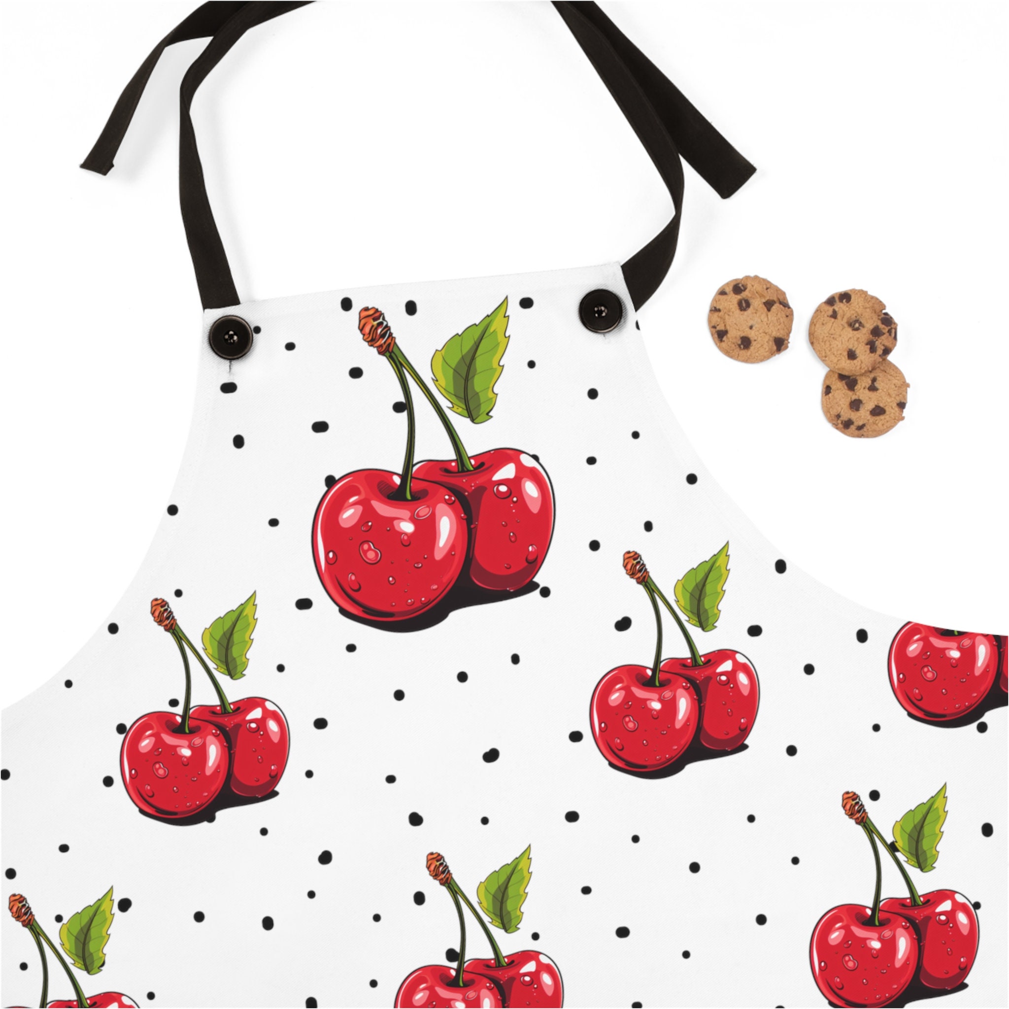 Retro Cherry Apron, Berry Kitchen Accessories, Vintage Aesthetic New ...