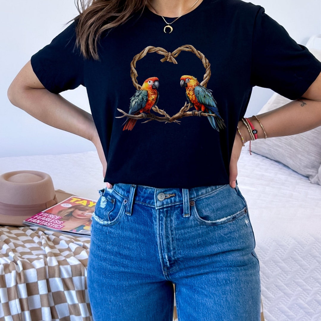 Parrot Bird Shirt, Parrakeet Bird Sweatshirt, Womens Tropical Island ...