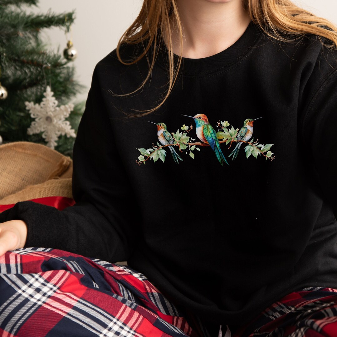 Hummingbird Sweatshirt, Nature Lover Shirt, Bird Lover Top, Cute Bird ...