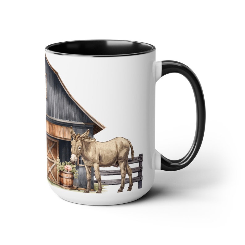 Donkey Mug Farm Coffee Cup Dinnerware Dishes for Homesteader Rustic ...