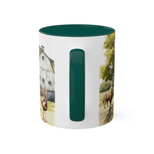 Farm Mug, Barn Animal Coffee Cup, Rustic Vintage Aesthetics, Bison ...