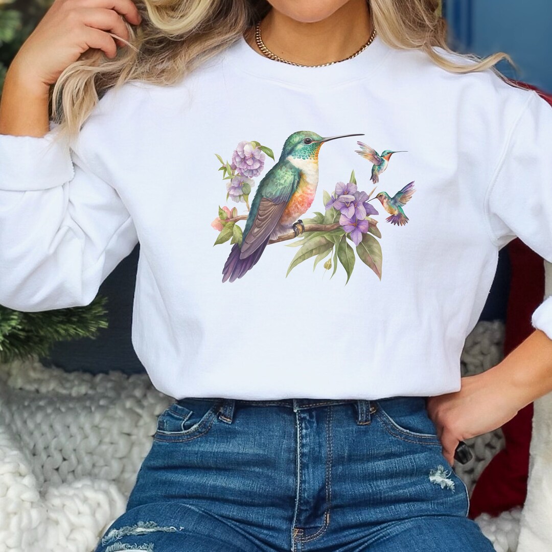 Hummingbird Sweatshirt, Bird Lover Top, Bird Watcher Shirt, Love ...