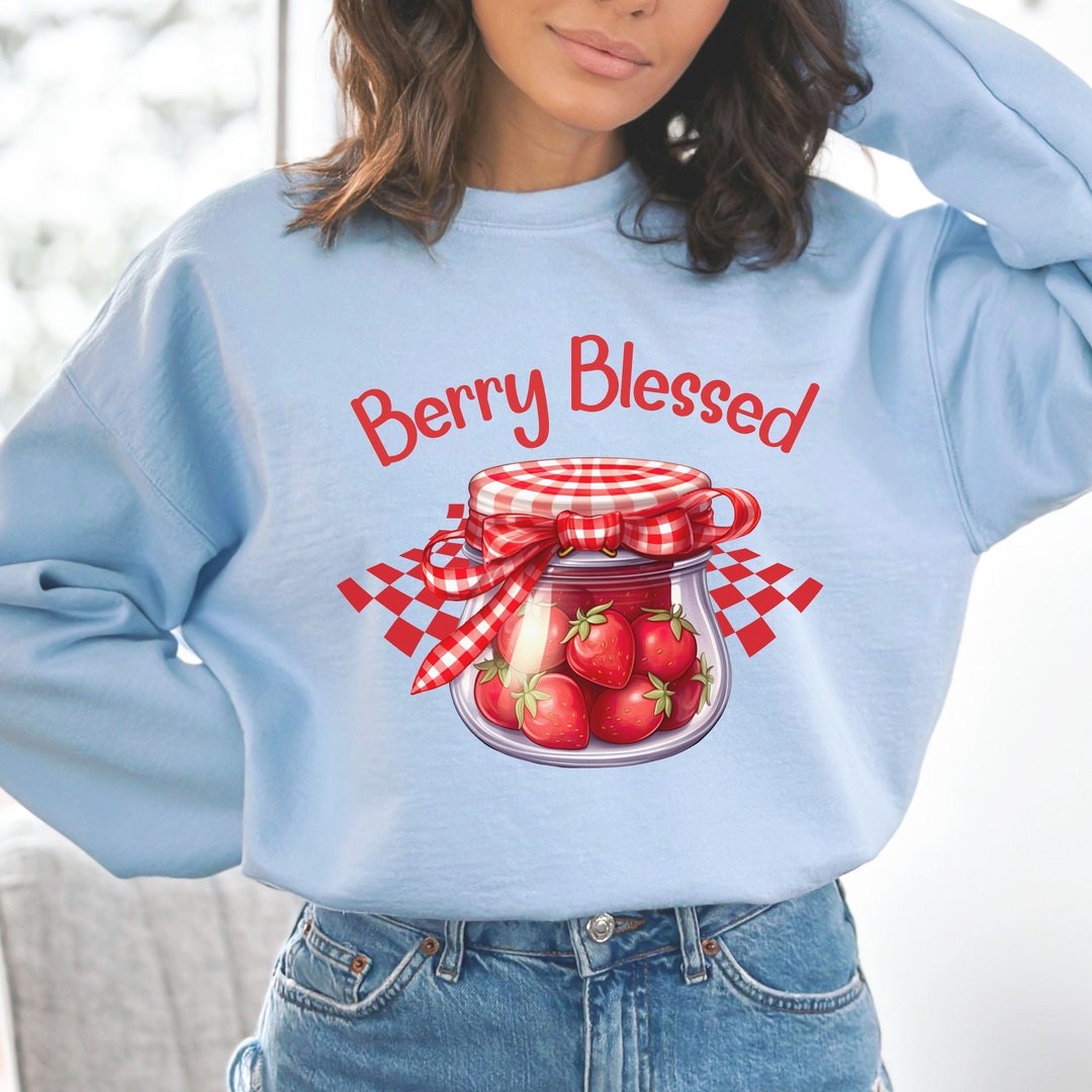 Retro Strawberry Sweatshirt, Religious Quote Saying Plus Size Girl ...
