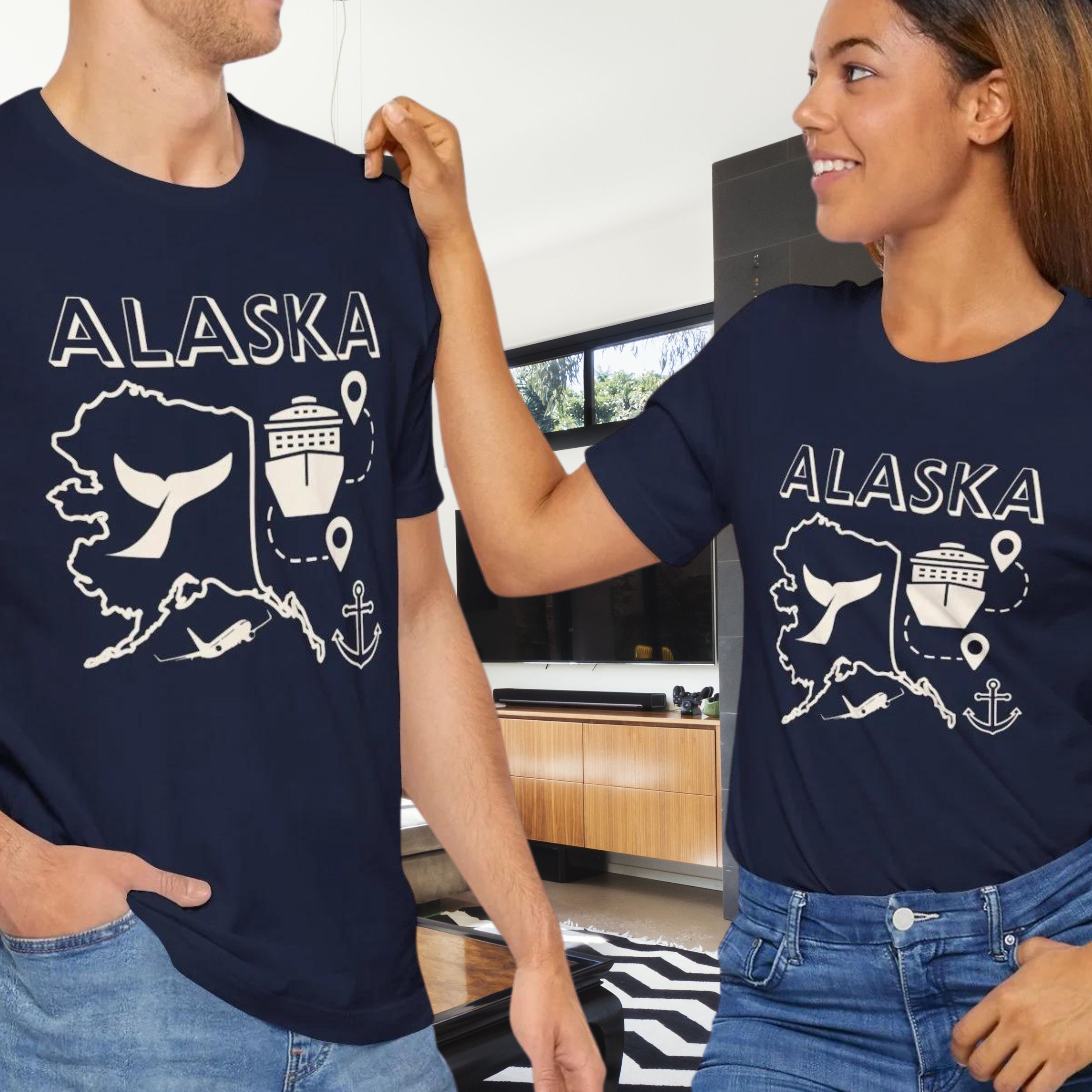 Alaska Cruise Vacation T-shirt, Unisex Plus Size Graphic Tee Shirt ...